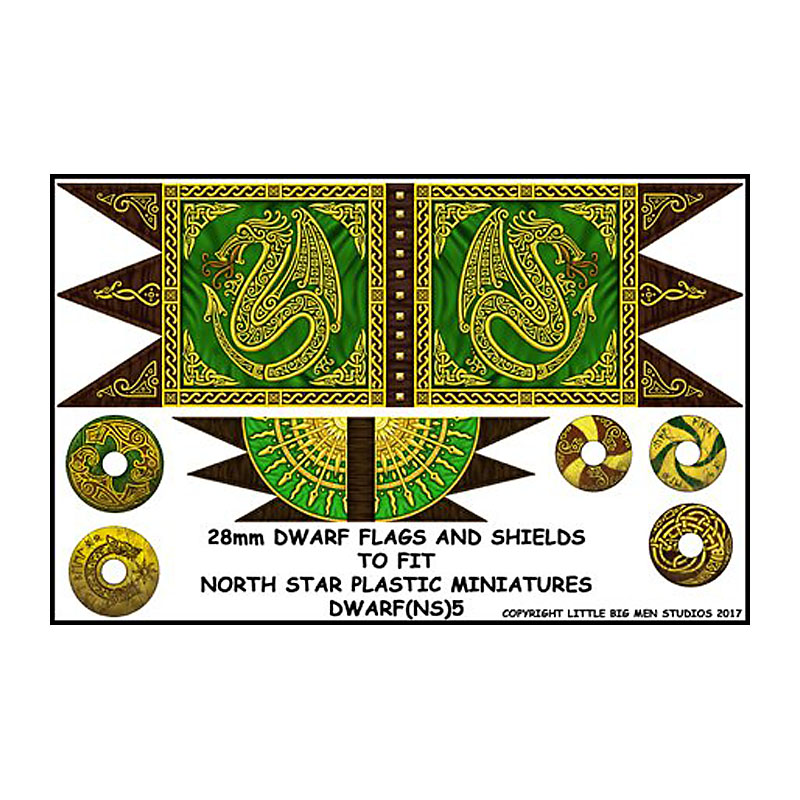 Dwarf Flag and Shields 1 - Hobbymad.ie